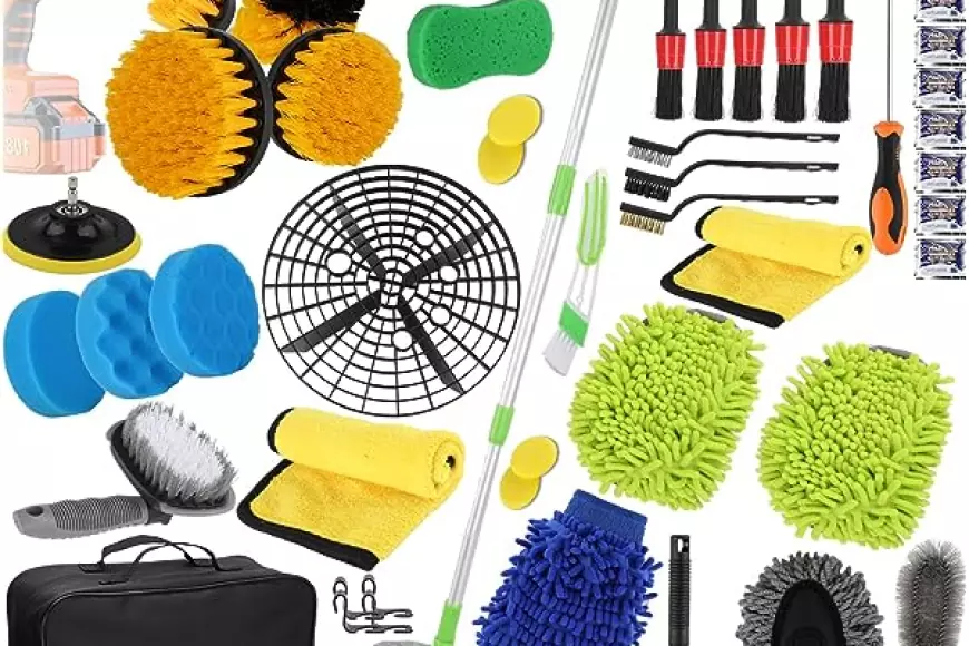 GASLIKE 50Pcs Car Wash Cleaning Kit - Stance Auto Magazine